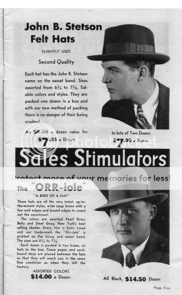 Robert Orr catalog 1930 | The Fedora Lounge
